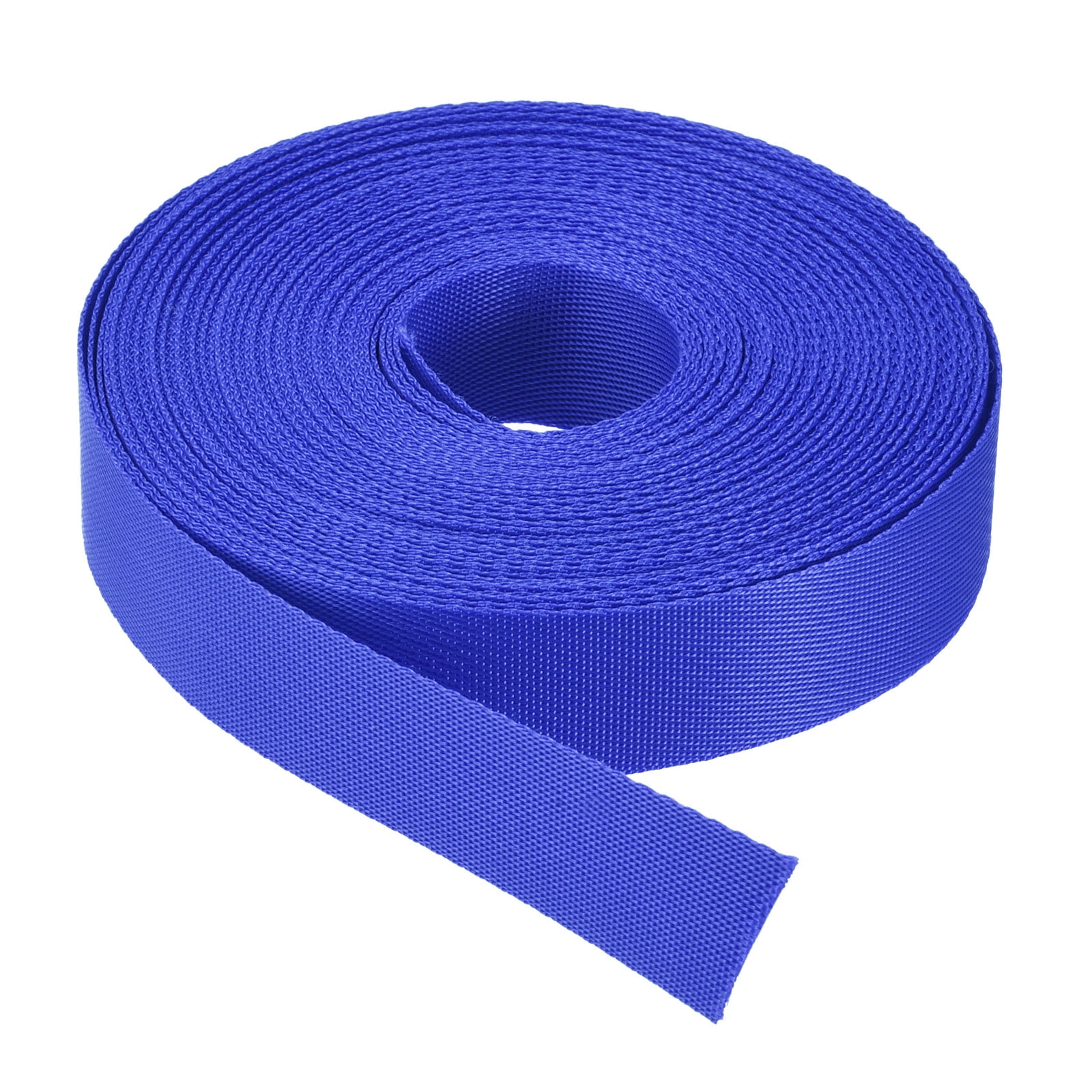 Uxcell Flat Nylon Webbing Strap, 1 Inch x 15 Yards, Blue, for Backpack ...