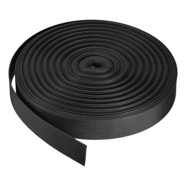 STONCEL 1 Inch Wide 10 Yards Black Nylon Heavy Webbing Strap and 12 PCS ...