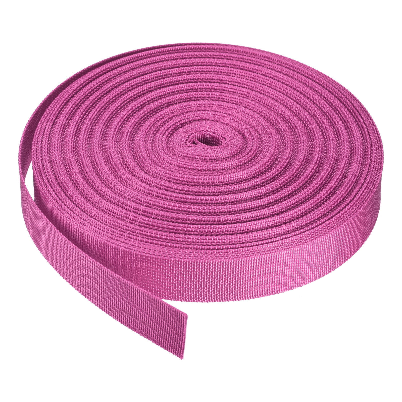 Flat Nylon Webbing Strap 1 Inch 25 Yards Light Rose Red for Backpack ...