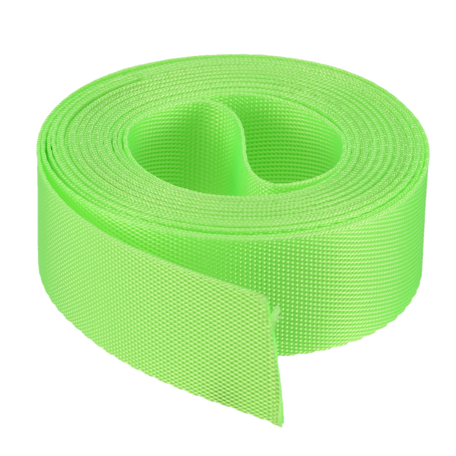 Flat Nylon Webbing Strap 1 Inch 4 Yards Bright Green for Backpack ...