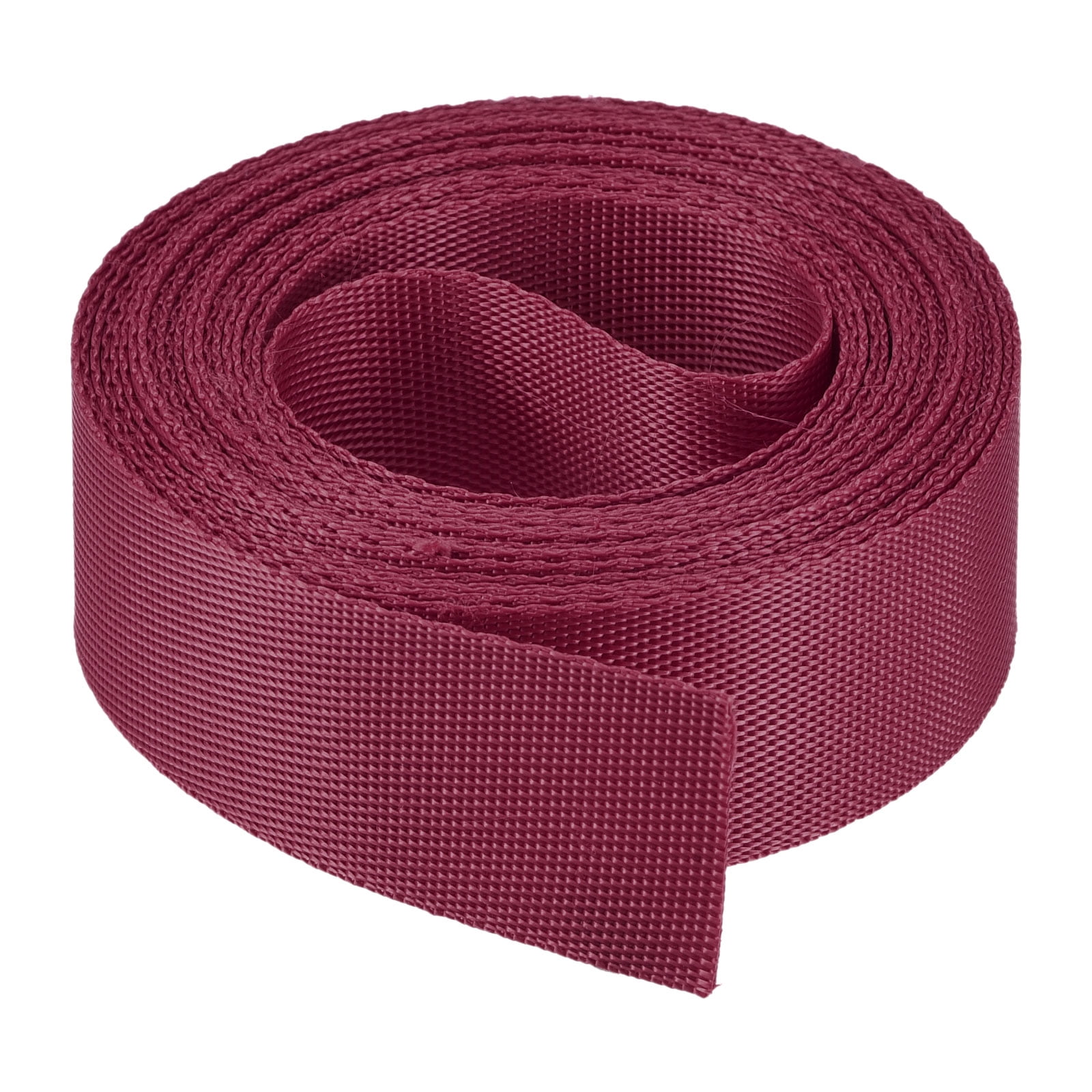 Flat Nylon Webbing Strap 1 Inch 4 Yards Dark Red for Backpack, Luggage ...