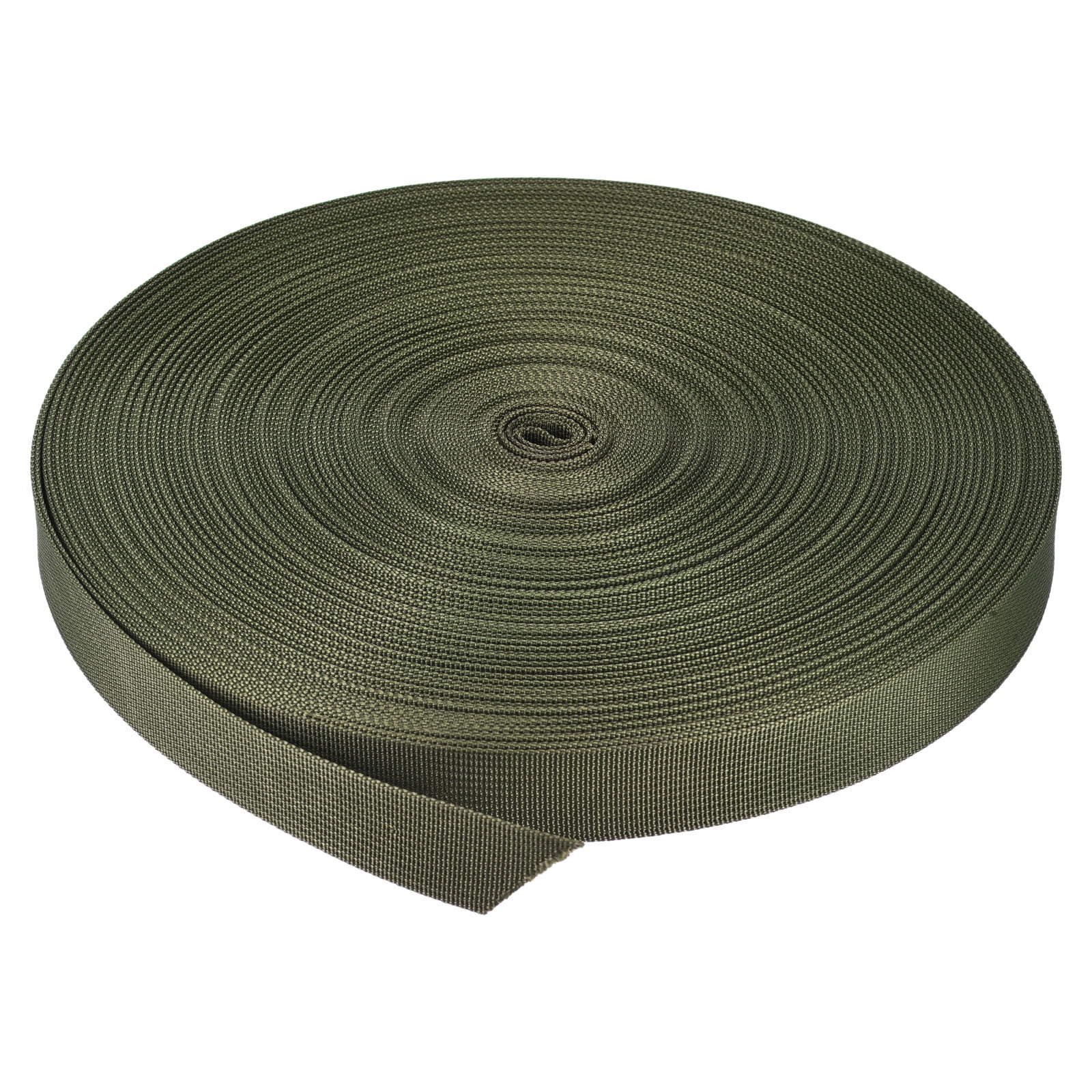 Flat Nylon Webbing Strap 1 Inch 50 Yards Olive for Backpack, Luggage ...