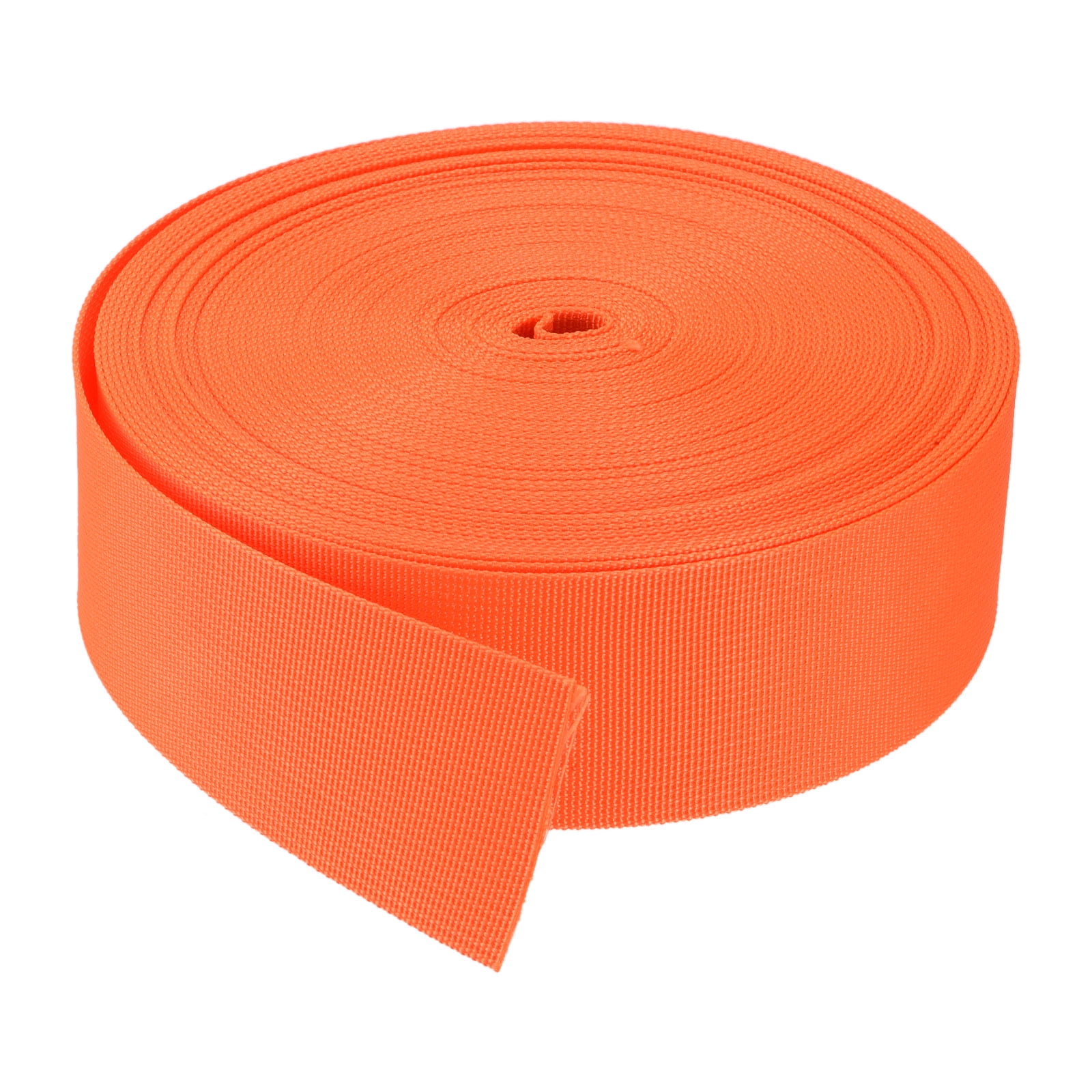Flat Nylon Webbing Strap 2 Inch 20 Yards Neon Orange for Backpack ...