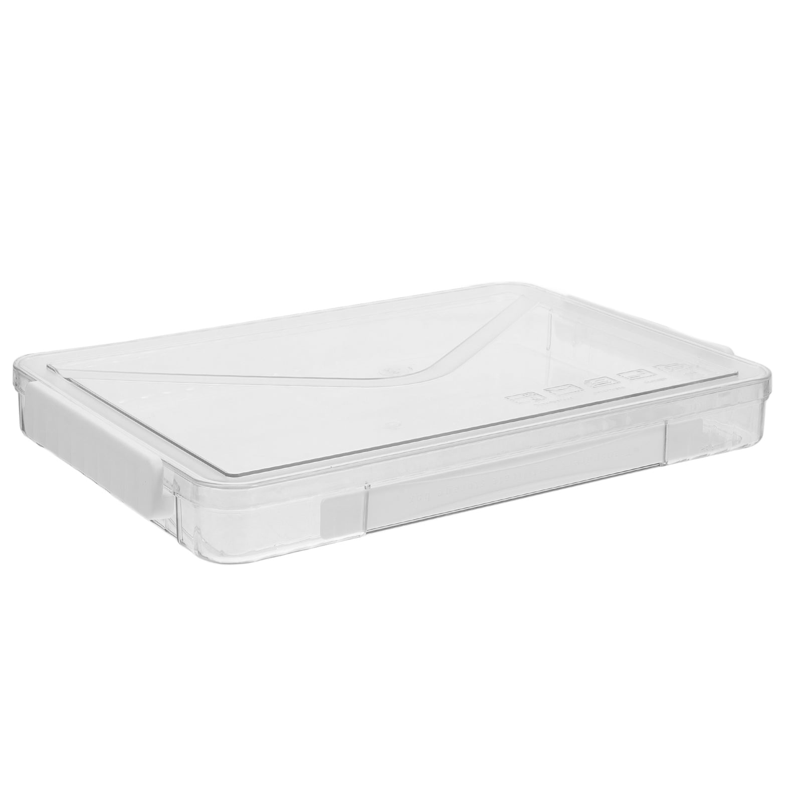 Flat Plastic Storage Bins with Lids Document Organizer White - Walmart.com