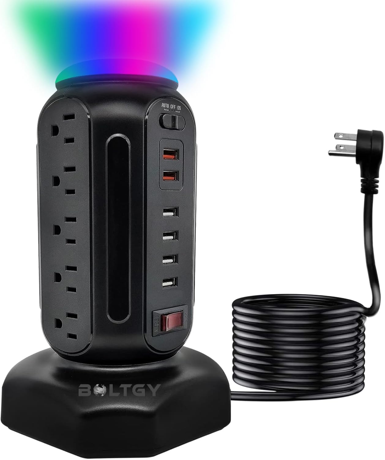 Flat Plug Total Fast Charging Station, Protector with 15 AC Outlets and ...