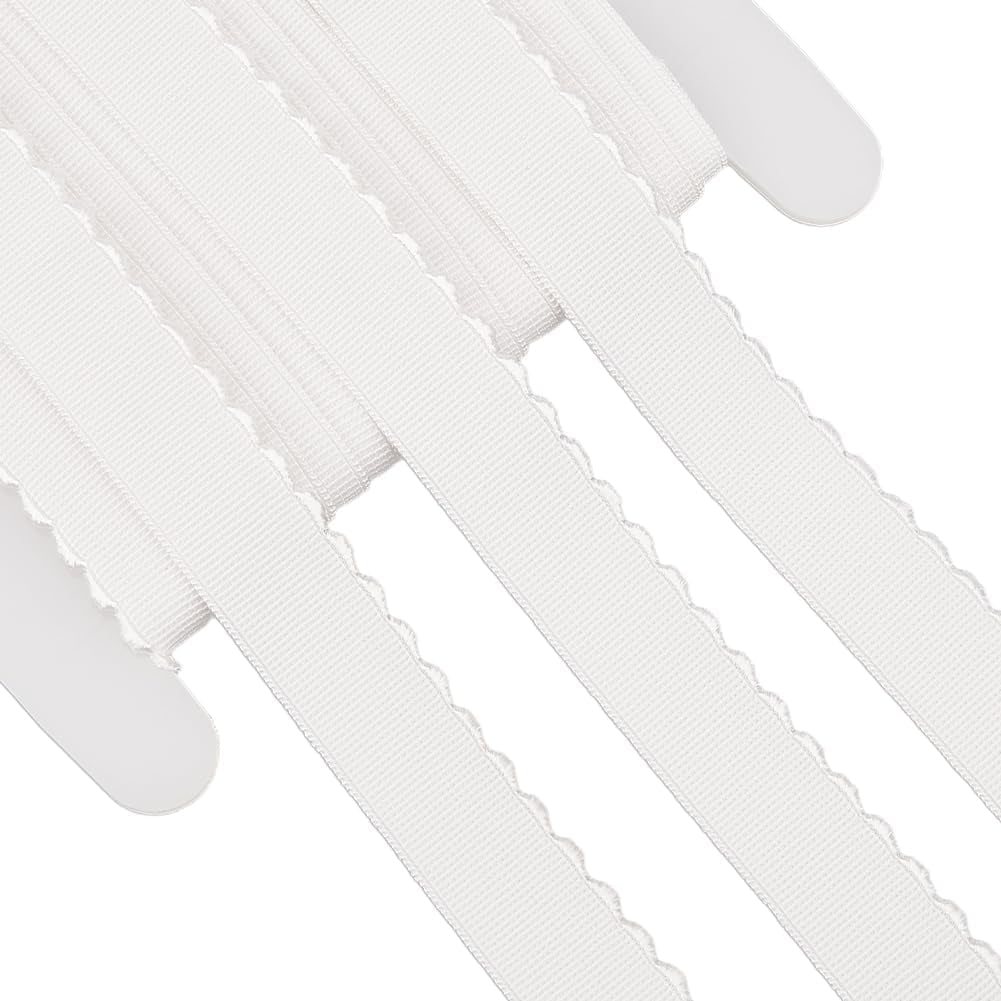 Flat Polyester Elastic Cord Single Wavy Edged Cord with Latex Clothes ...