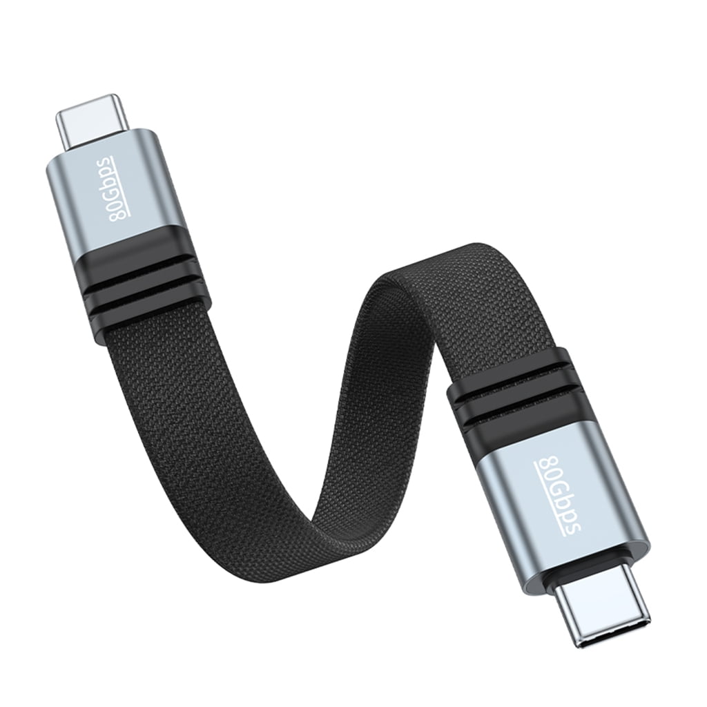 Flat Ribbon 240W USB C Fast Charges Cable Braided Nylon Construction ...