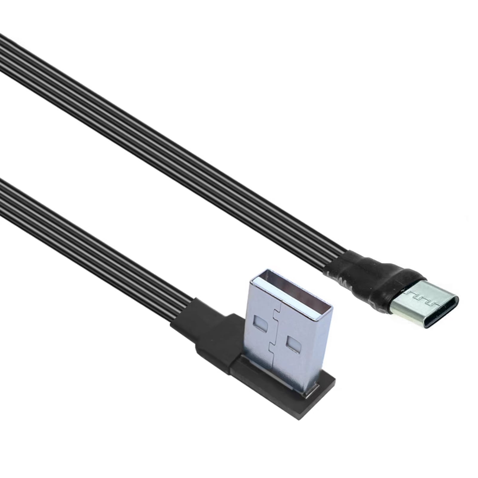 Flat Right Angles USB To Type C Adapters Data Transfer Cable 480Mbps ...