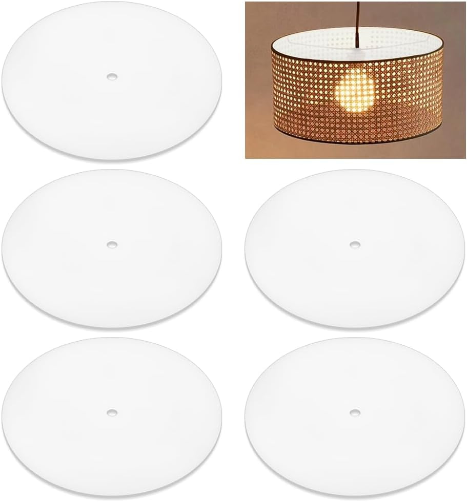 Flat Round PP Lamp Shade Diffuser White 200x2mm Hole: 10mm - Walmart.com