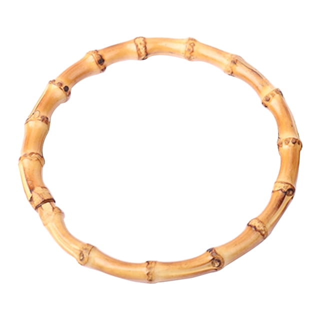 Flat Round Shape Purse Handle Bamboo Bag Handle DIY Handle Replacement ...