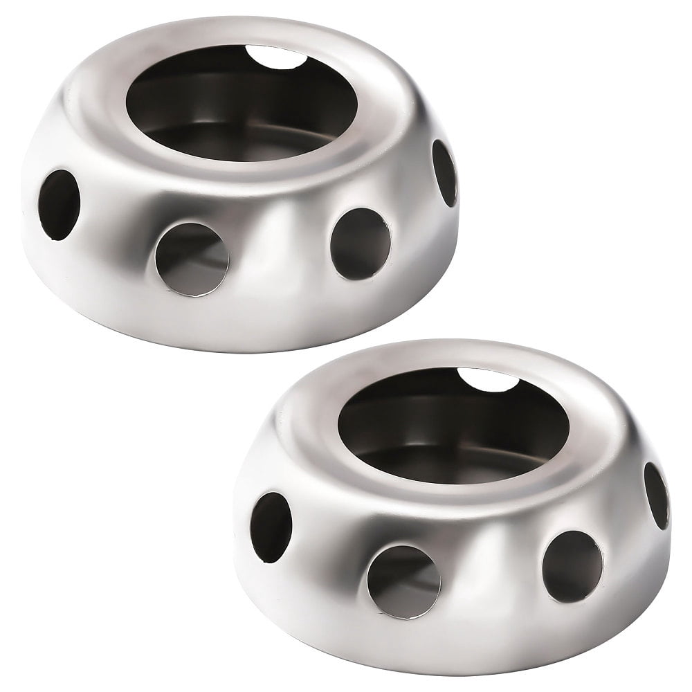 Flat Round Stainless Steel Alcohol Stoves 136x50mm Metal Teapot Heater ...