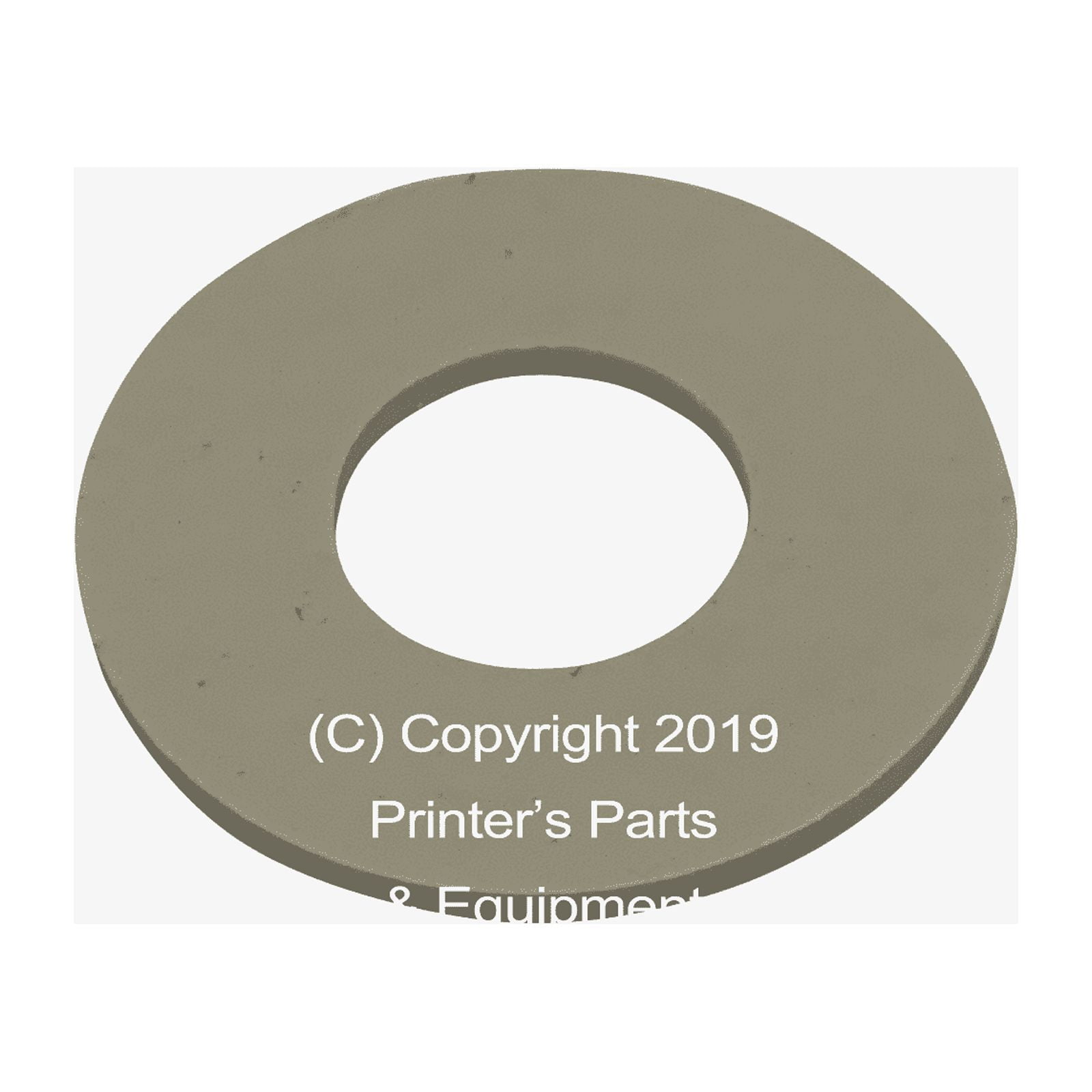 Flat Rubber Disc for Heidelberg 1 1/4"x 9/16 x 1/16 / 31.8 x 14.3 x 1 ...