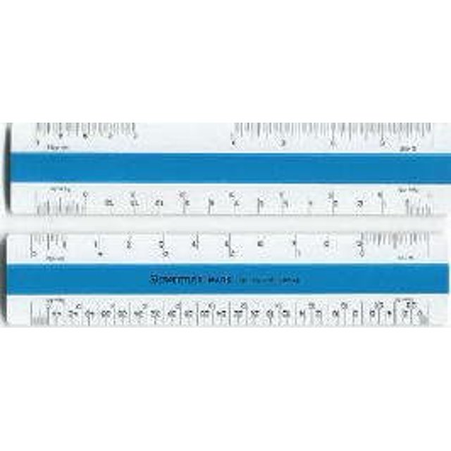 Flat Scale, 12 Inch Architectural Scale Ruler, 56189-10BK - Walmart.com