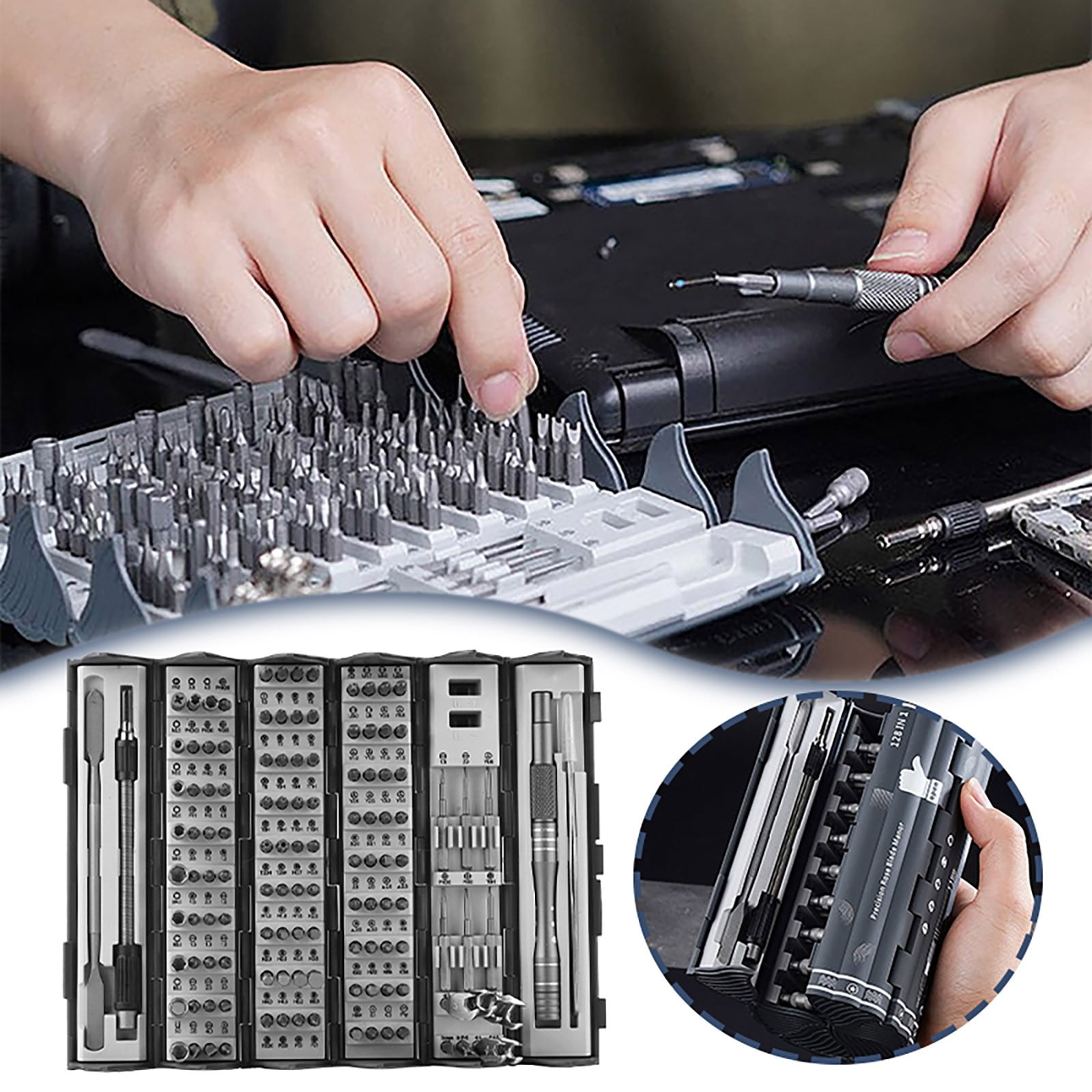 Flat Screwdriver Set 128 In 1 Precision Screwdriver Set Disassembly and ...