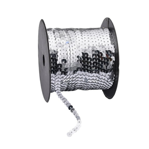 Flat Sequin Strip Gimp Braid Trim Ribbon Roll PVC Material 6mm Width ...