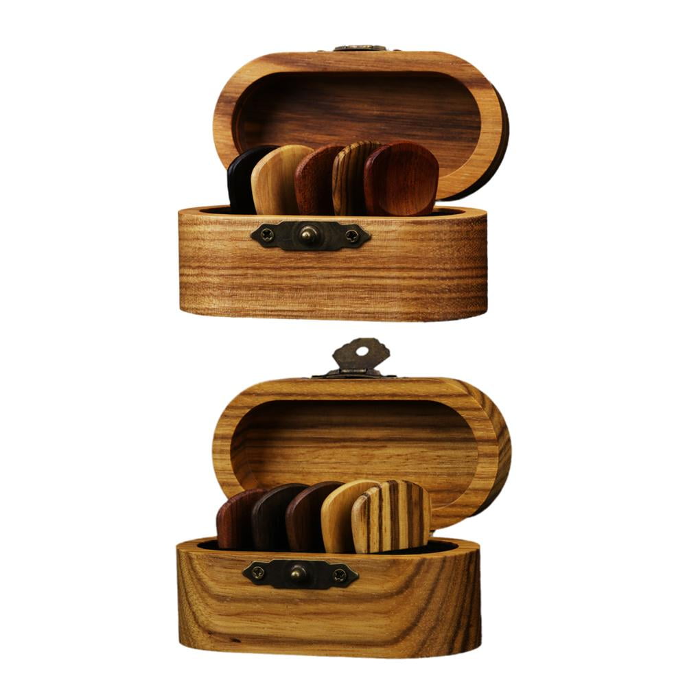 Flat Set Plus Groove Set Electric Wood Guitar Pick Wooden Pick Finger ...