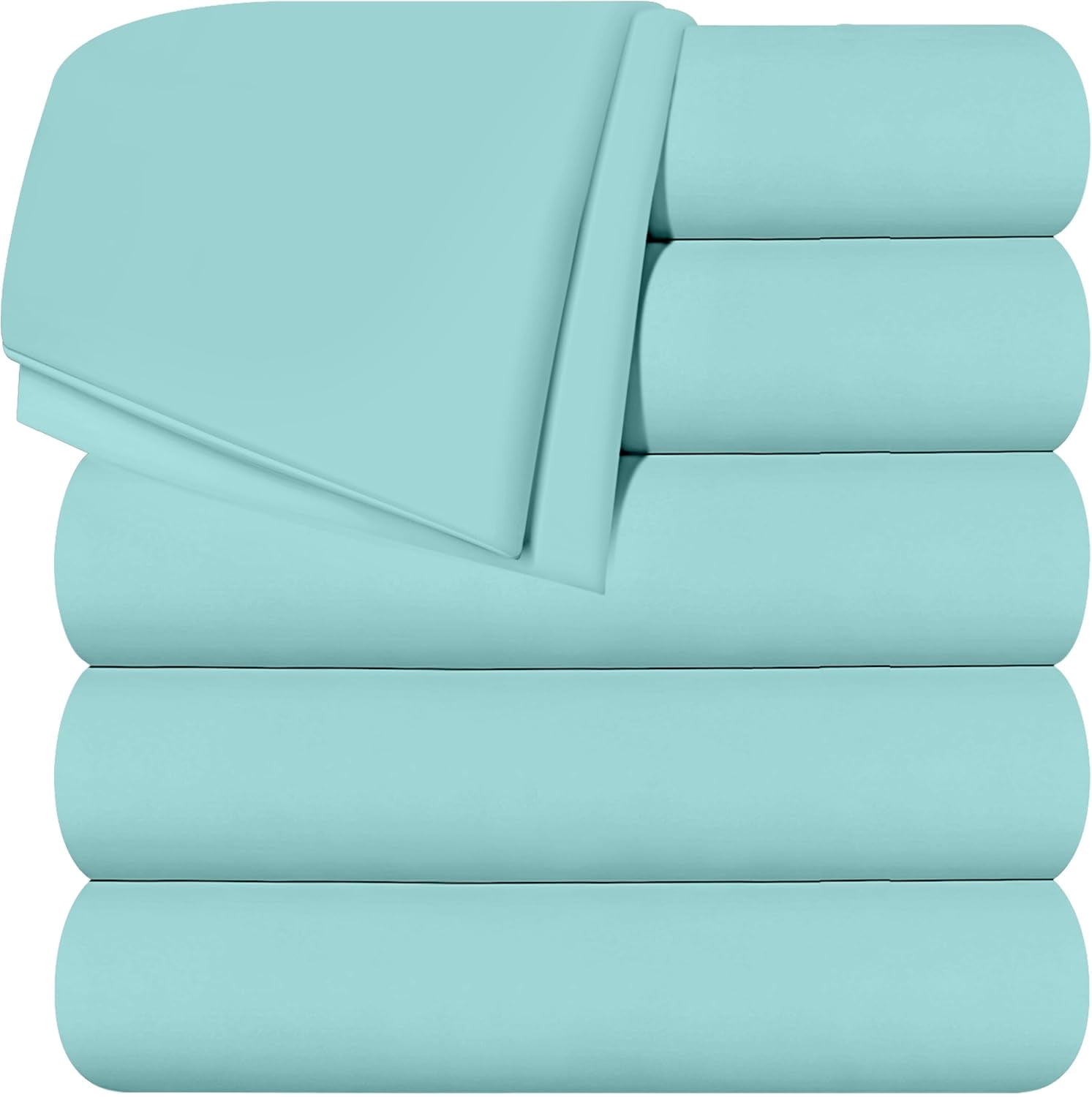 Flat Sheets - Pack of 6 - Soft Brushed Microfiber - Shrink & Fade ...