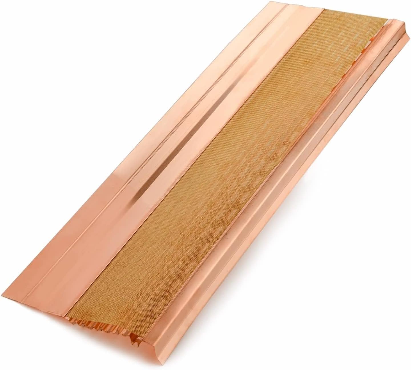 Flat Under The Shingle Micromesh Gutter Guards in Copper for Half Round ...