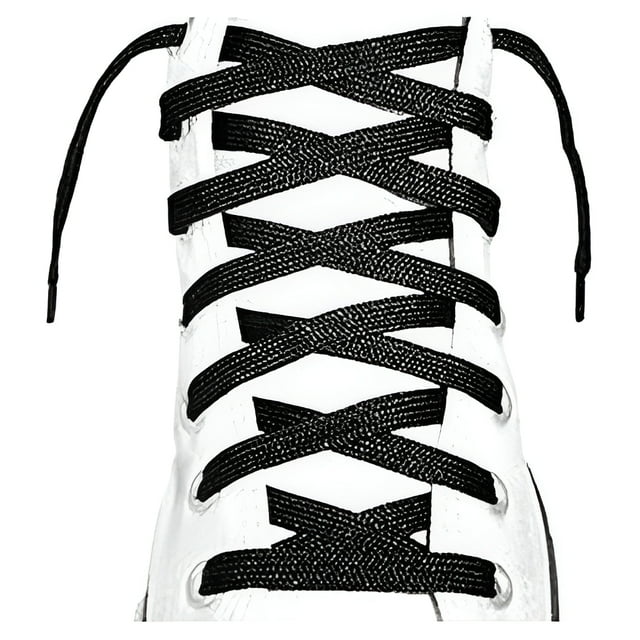 St. Louis Braid Flat Shoe Laces, Black, 45" / 54" /63" inch - Walmart.com