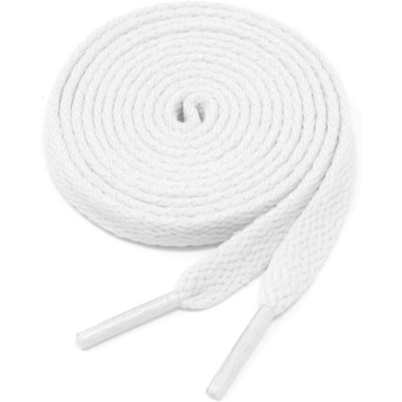 Flat Shoelaces 5/16" Wide Solid Color Strings for Athletic Sneakers ...