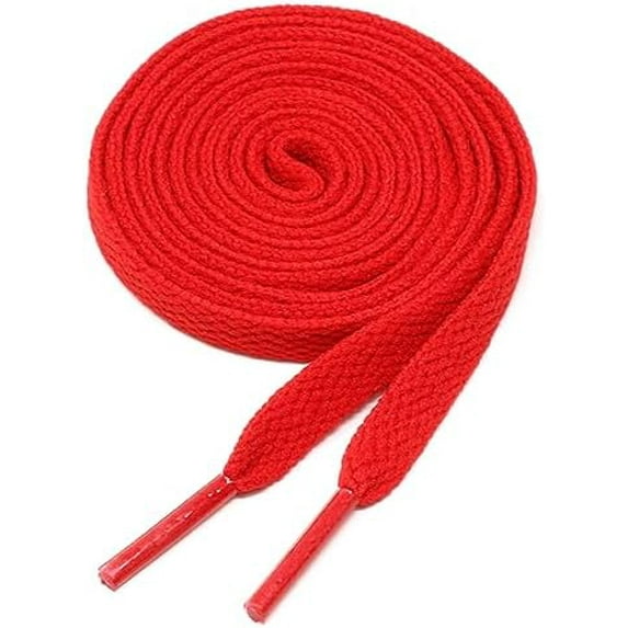Flat Shoelaces 5/16" Wide Solid Color Strings for Athletic Sneakers ...