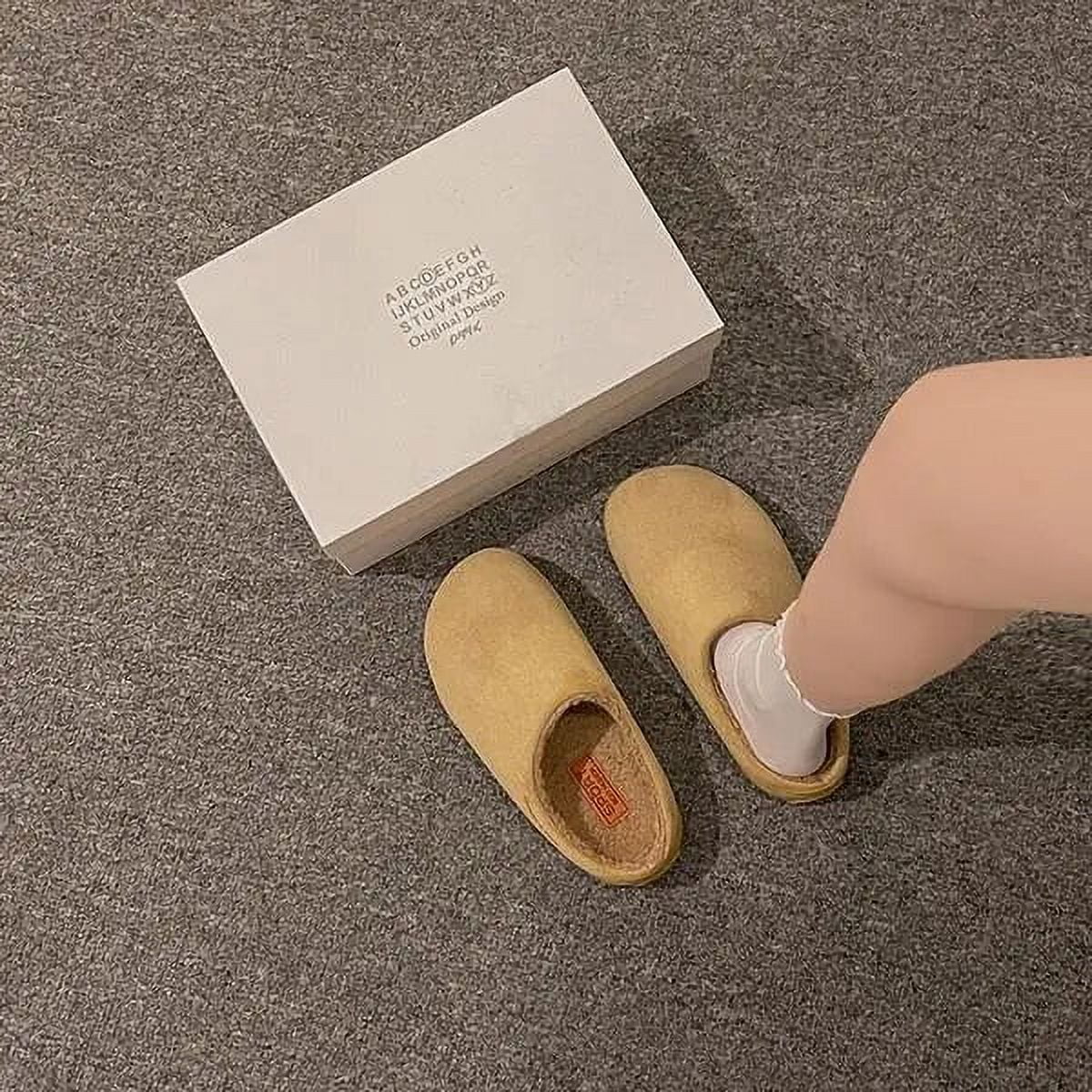 Flat Shoes Female Rubber Slippers Slides Slipers Women Flock Cover Toe ...