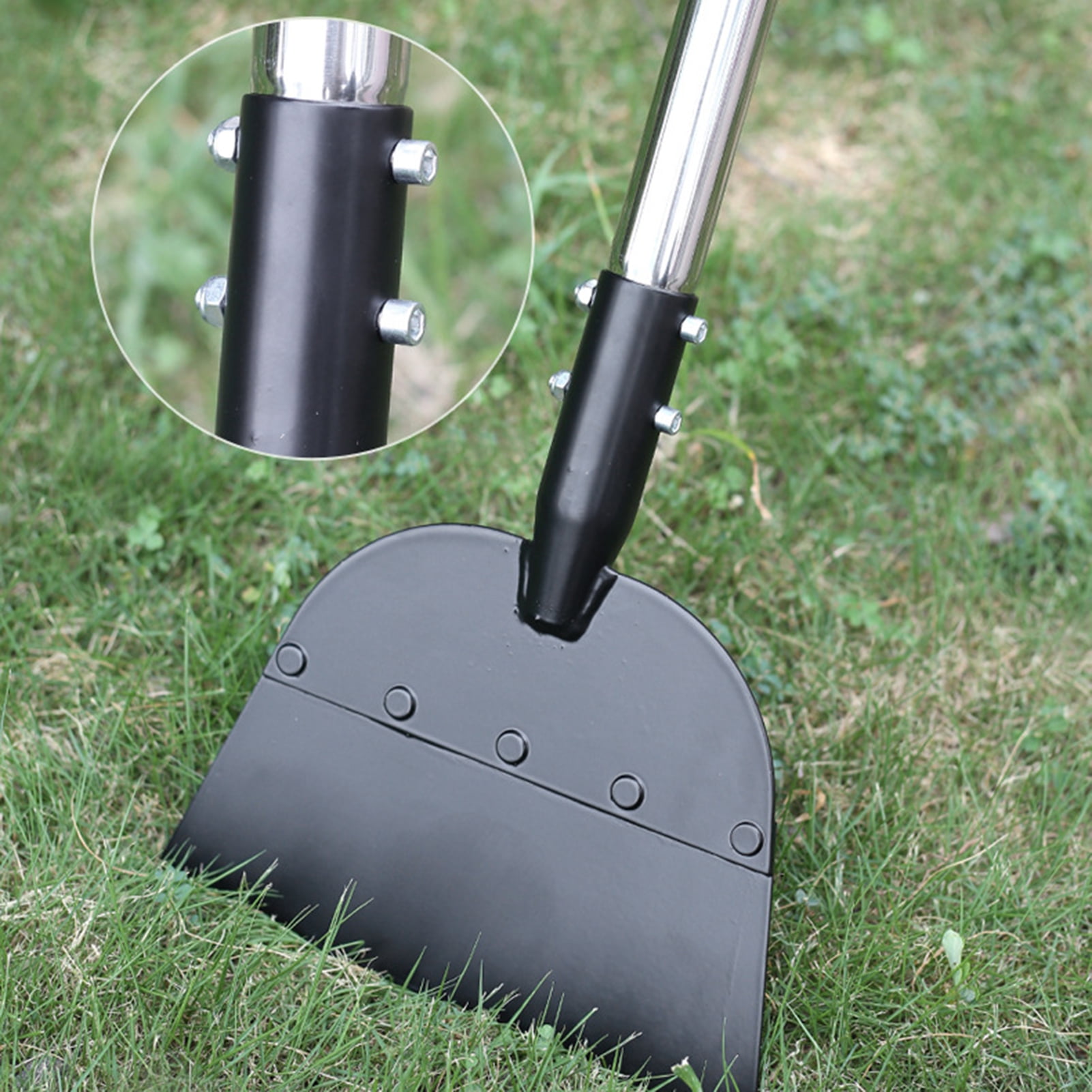 Flat Shovel Ice Scraper with Long Handle Adjustable Height Easy ...