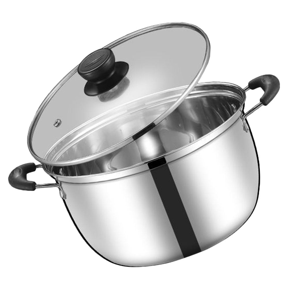 Flat Skillet Convenient Sauce Pan Metal Soup Pot Soup Pot with Lid ...