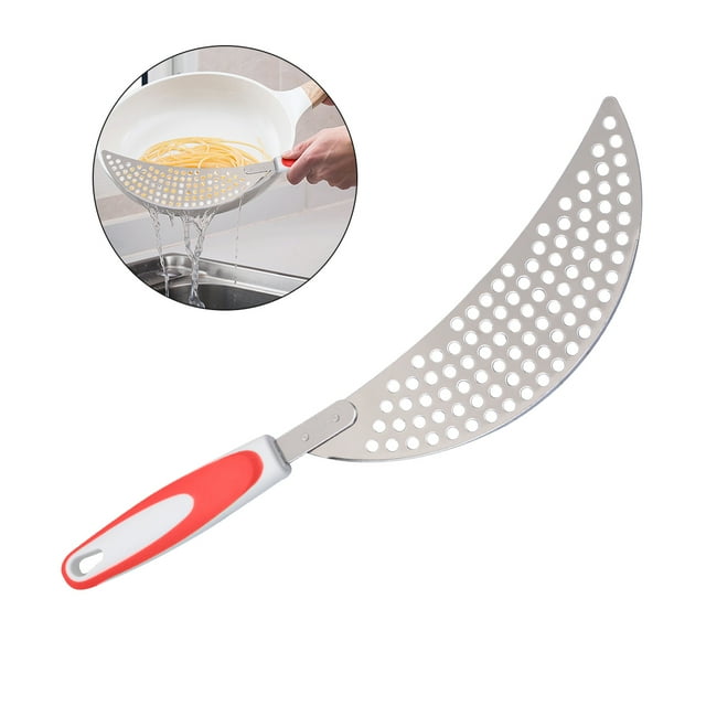 Flat Skillet Food Pot Spaghetti Strainer Grease Filter Pot Drainer Pan ...