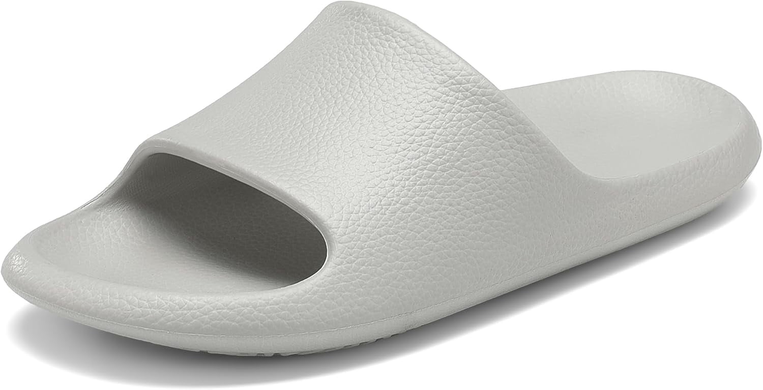 Flat Slide Sandals for Women Men's Soft Waterproof Bathroom Shower ...