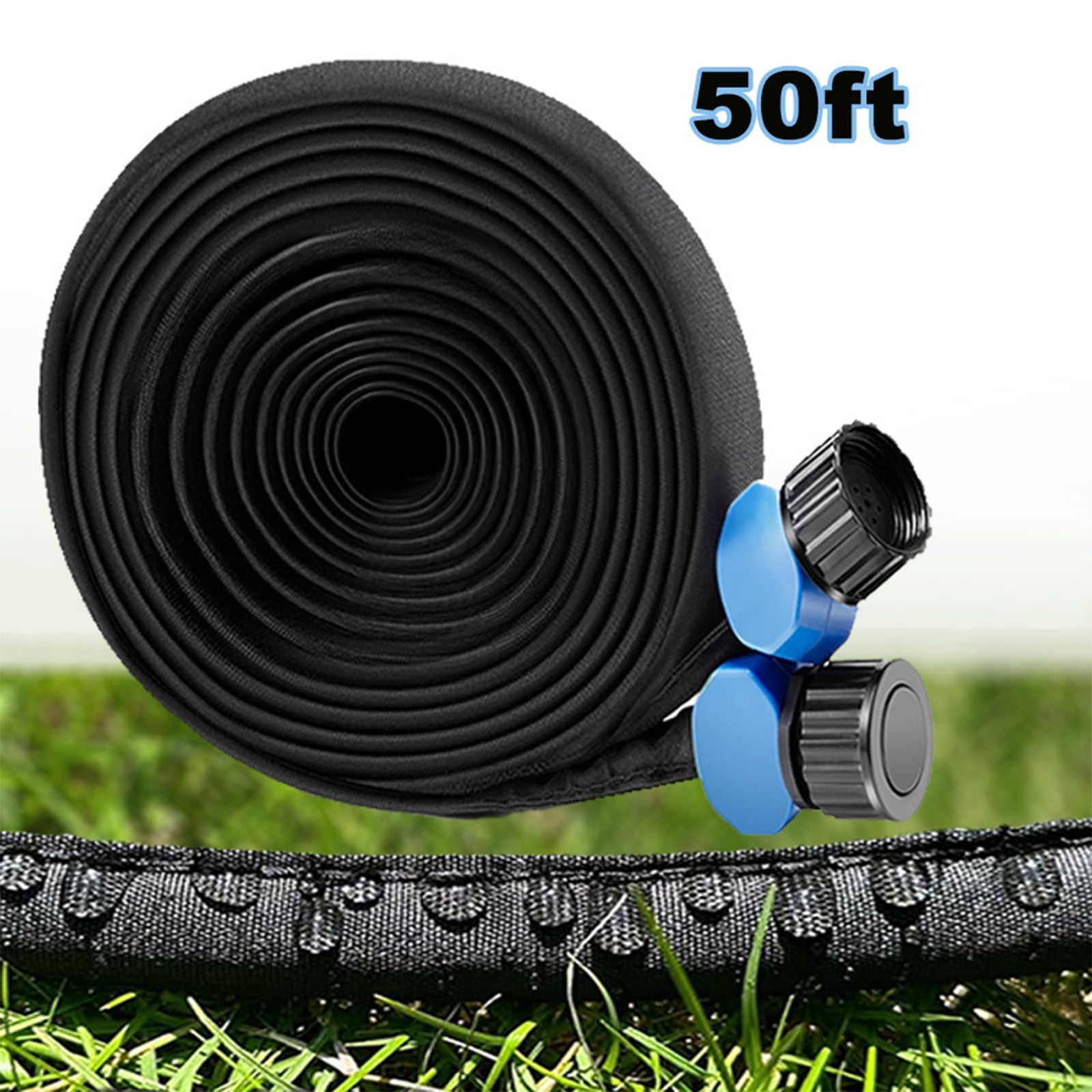 Rolarhola Heavy-Duty 50 Ft Flat Soaker Hose with Linkable System for ...