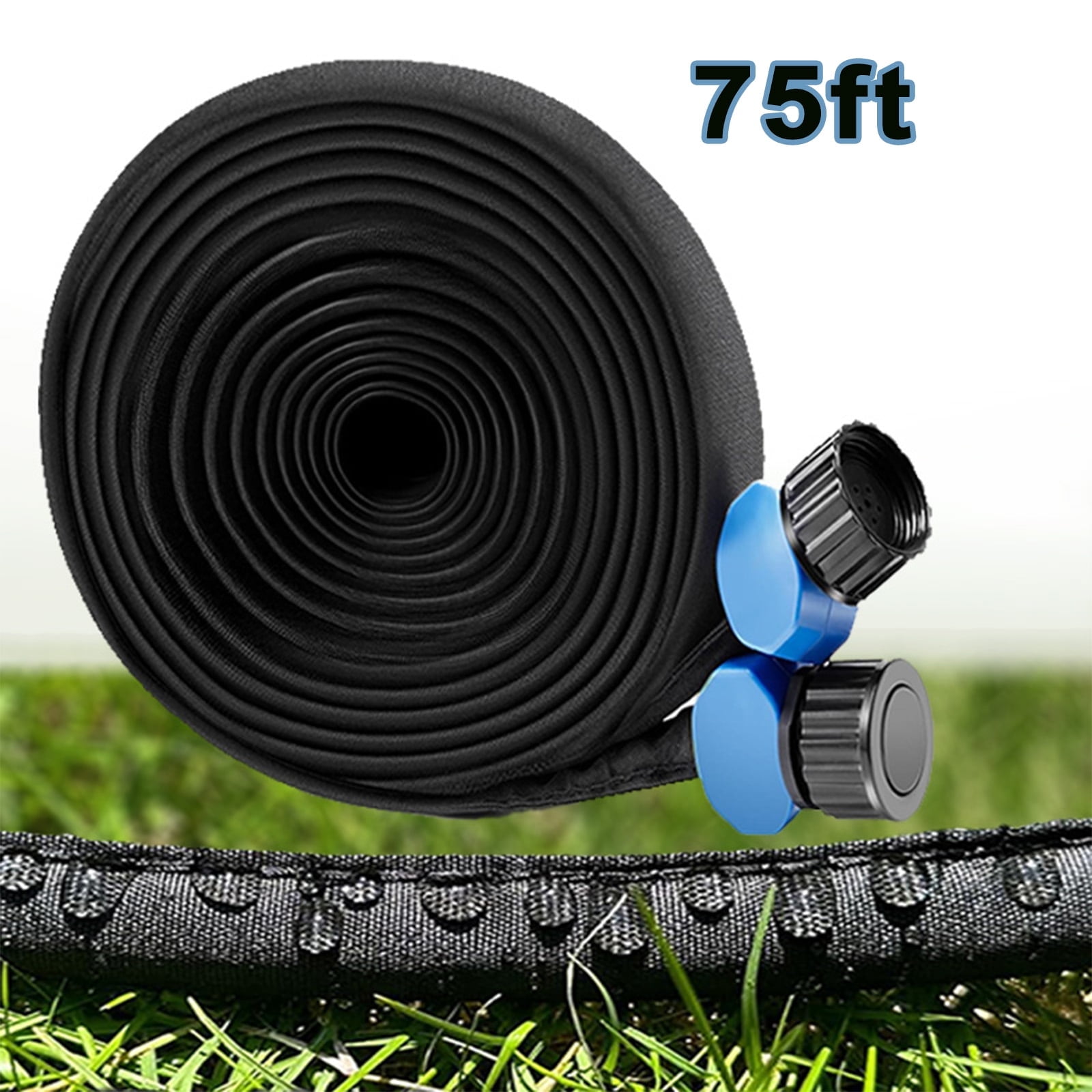 Rolarhola Garden Flat Soaker Hose 75ft for Garden Beds, Water Hose ...