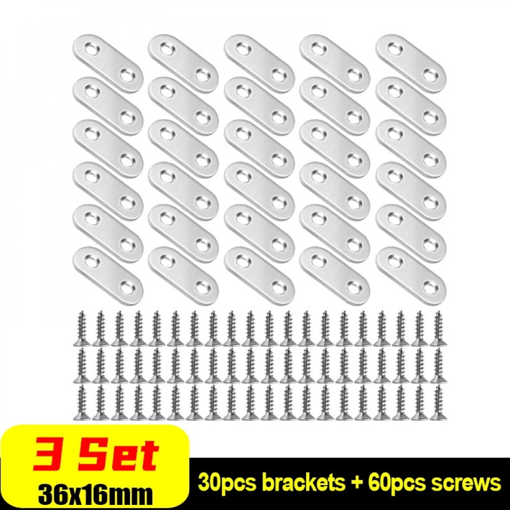 Flat Straight Brace Brackets Mending Joining Plates Repair Fixing ...