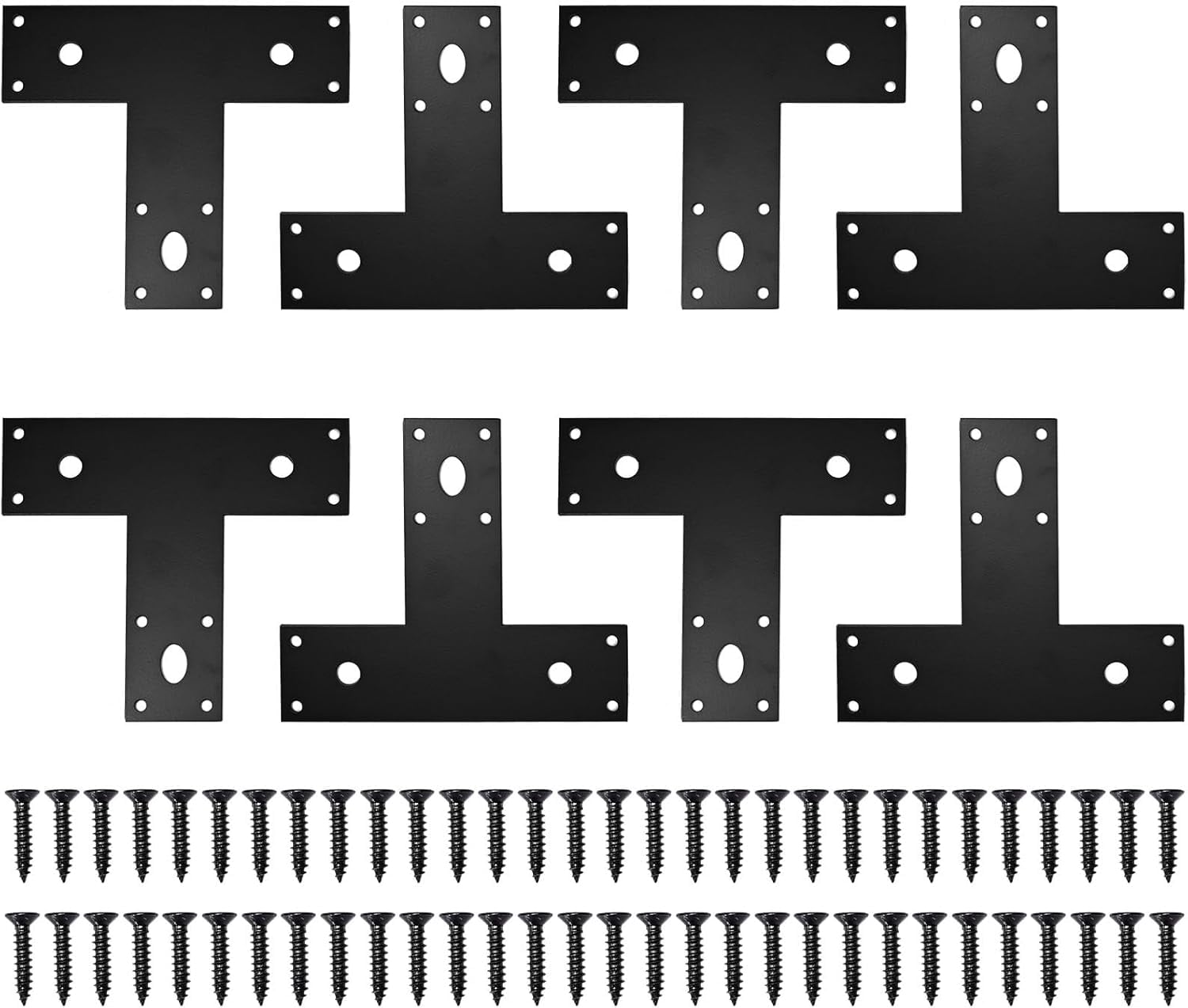 Flat Tee Mending Plate T-shaped Furniture Wooden Board Fixing Brace for ...