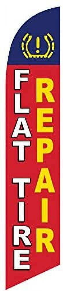 Flat Tire Repair 15ft Feather Banner Swooper Flag - Replacement Flag ...