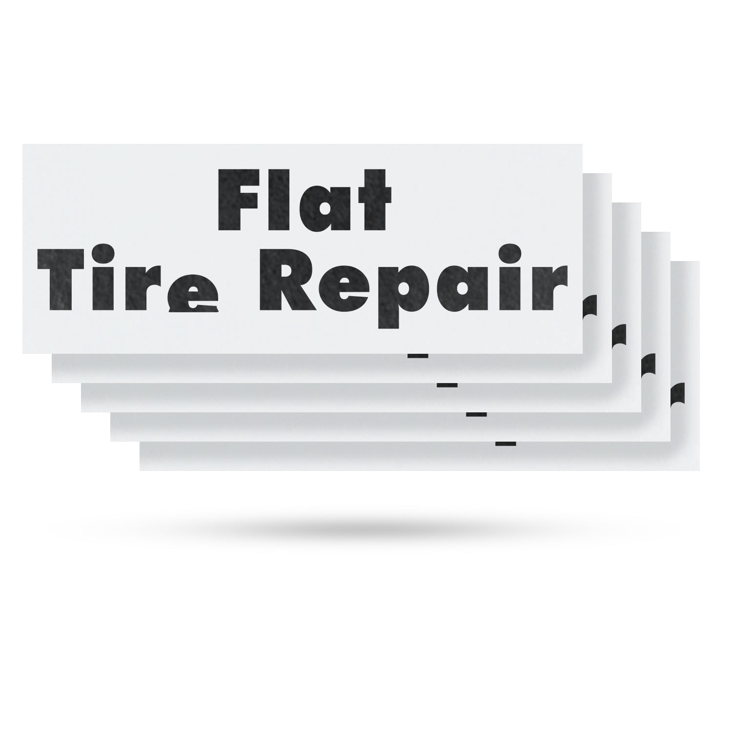 Flat Tire Repair Vinyl Decal 5 Pack of 24 Inch x 9 Inch Weatherproof ...