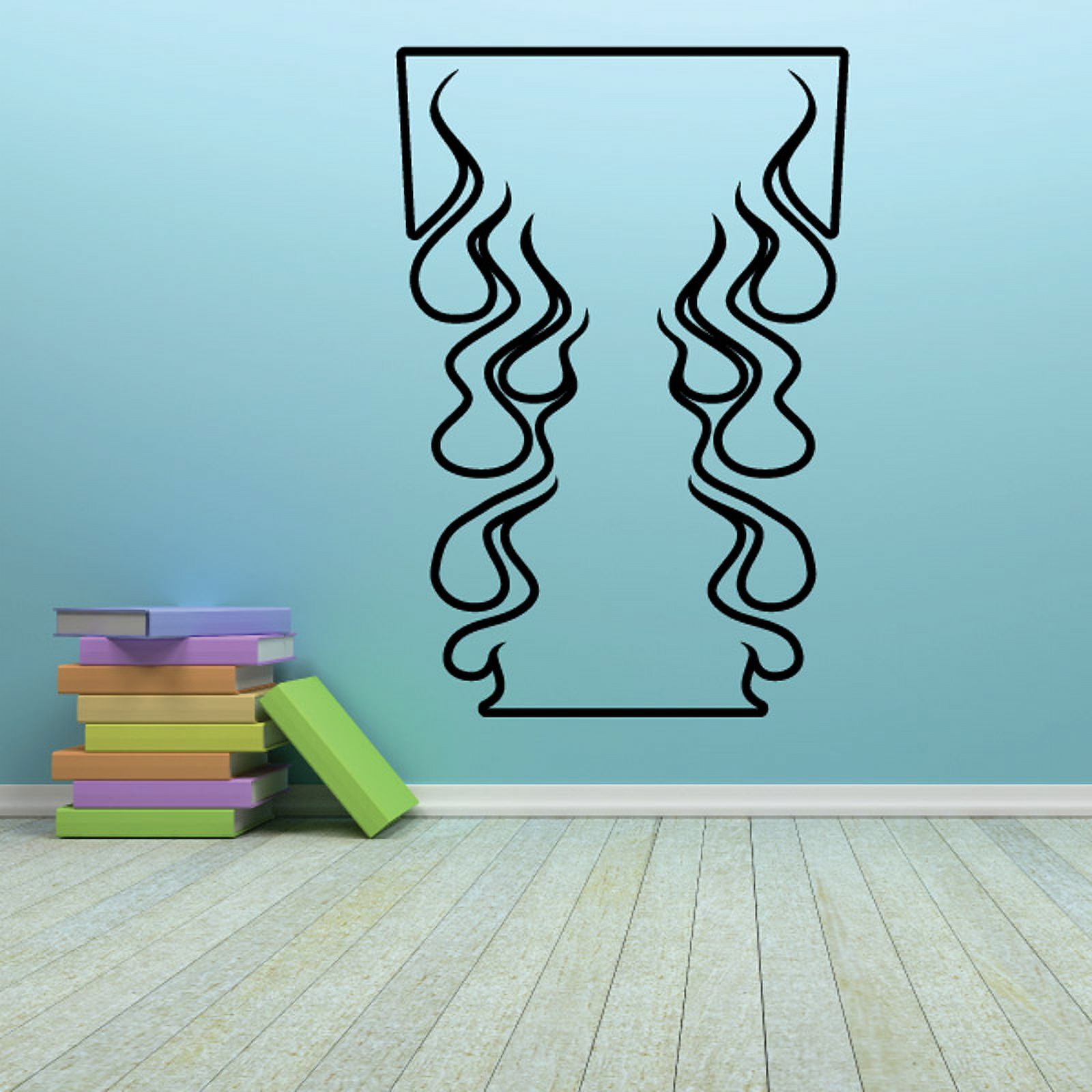 Flat Top Bottom Ghost Flames Car Decal - Vinyl Decal - Wall Decal ...