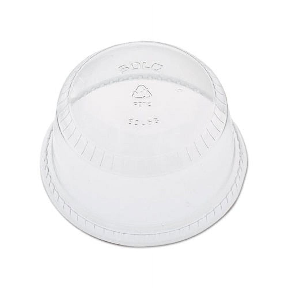 Flat-Top Dome Cup Lids Plastic, Fits 12-14, 20oz Cups, 50/Pack 20 Packs ...