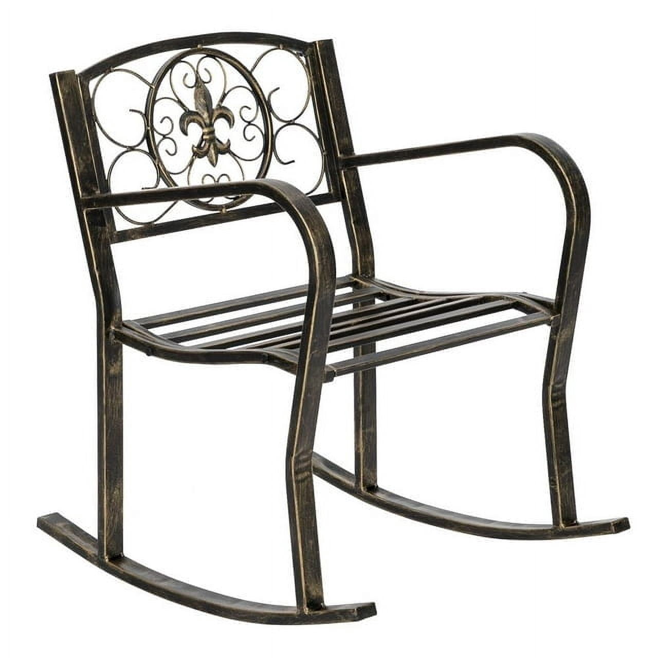 Flat Tube Single Rocking Chair Bronze Color - Walmart.com