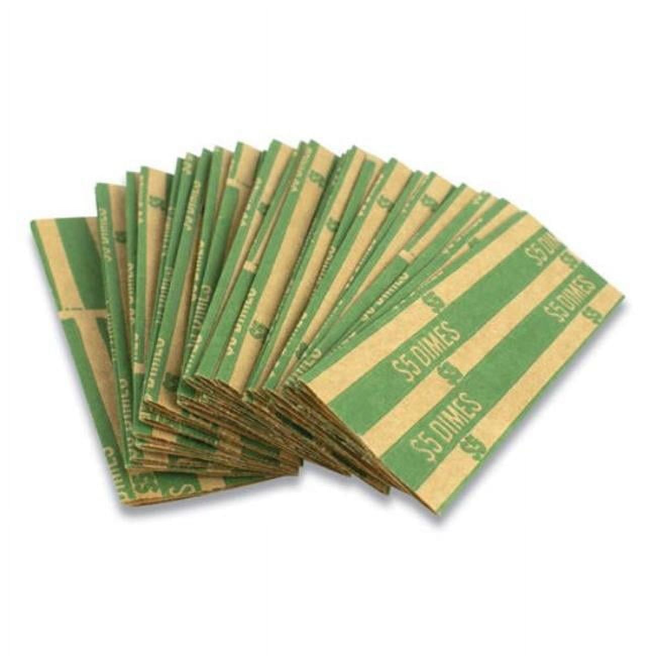 Flat Tubular Coin Wrap, Green - Dimes - Walmart.com