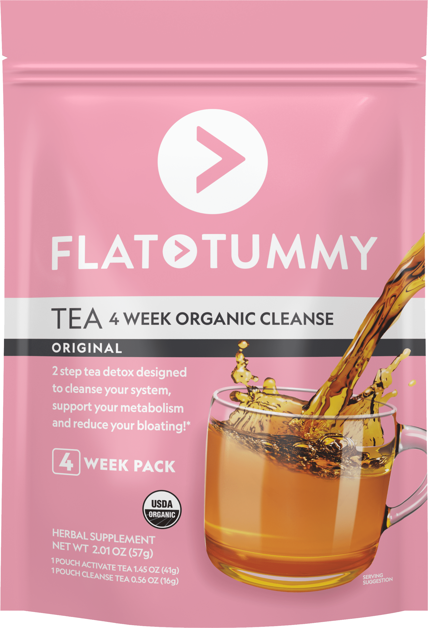 Flat Tummy Tea, 4 Week Cleanse, Original, 2.01 oz (57 g) - Walmart.com