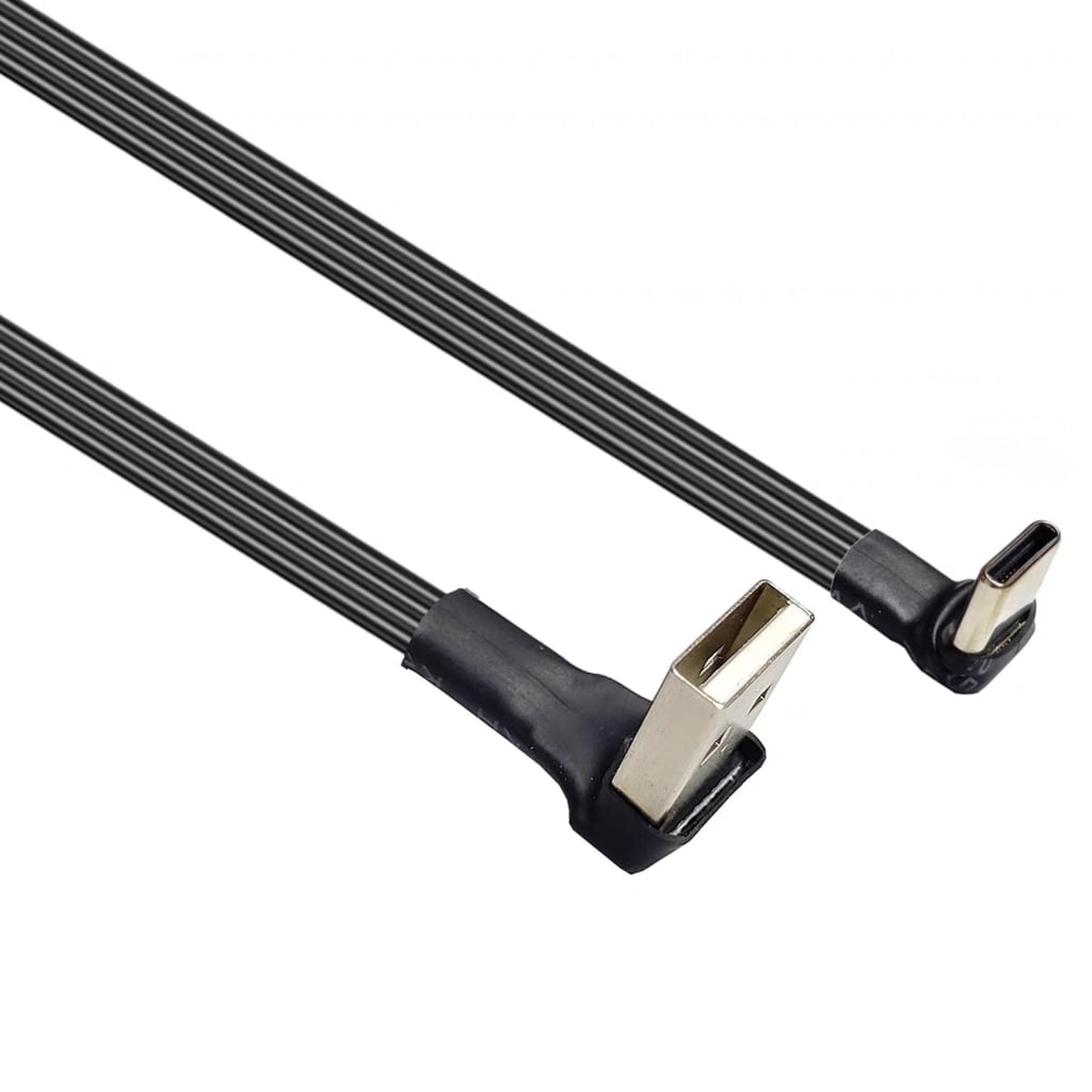 Flat Type C to Angled USB Cable Left, Right, Up And Down Support ...