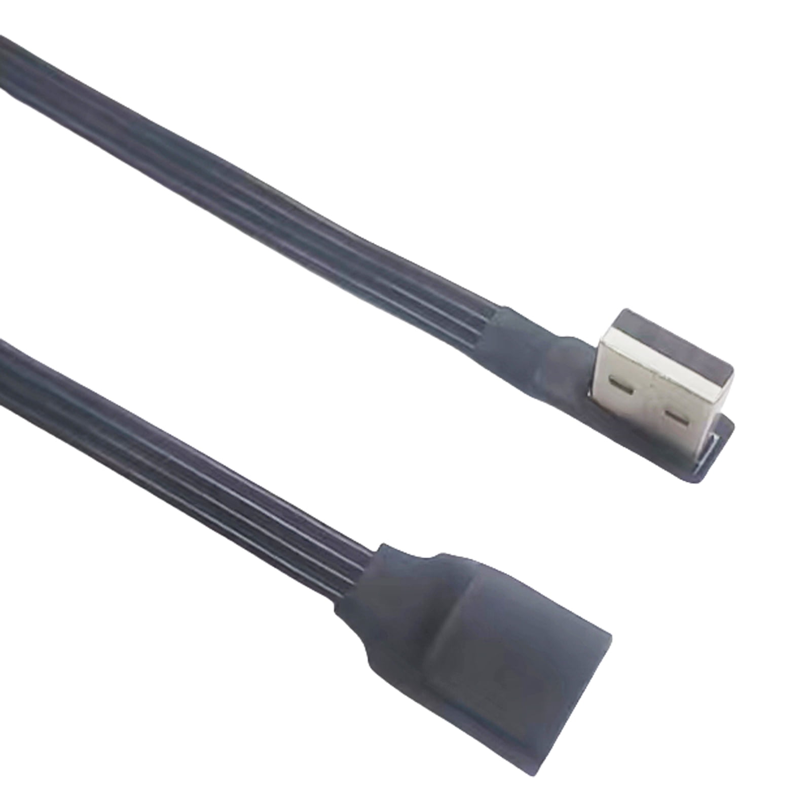 Flat USB 2.0 Extension Cable Right/Left Angled Option for Convenient ...