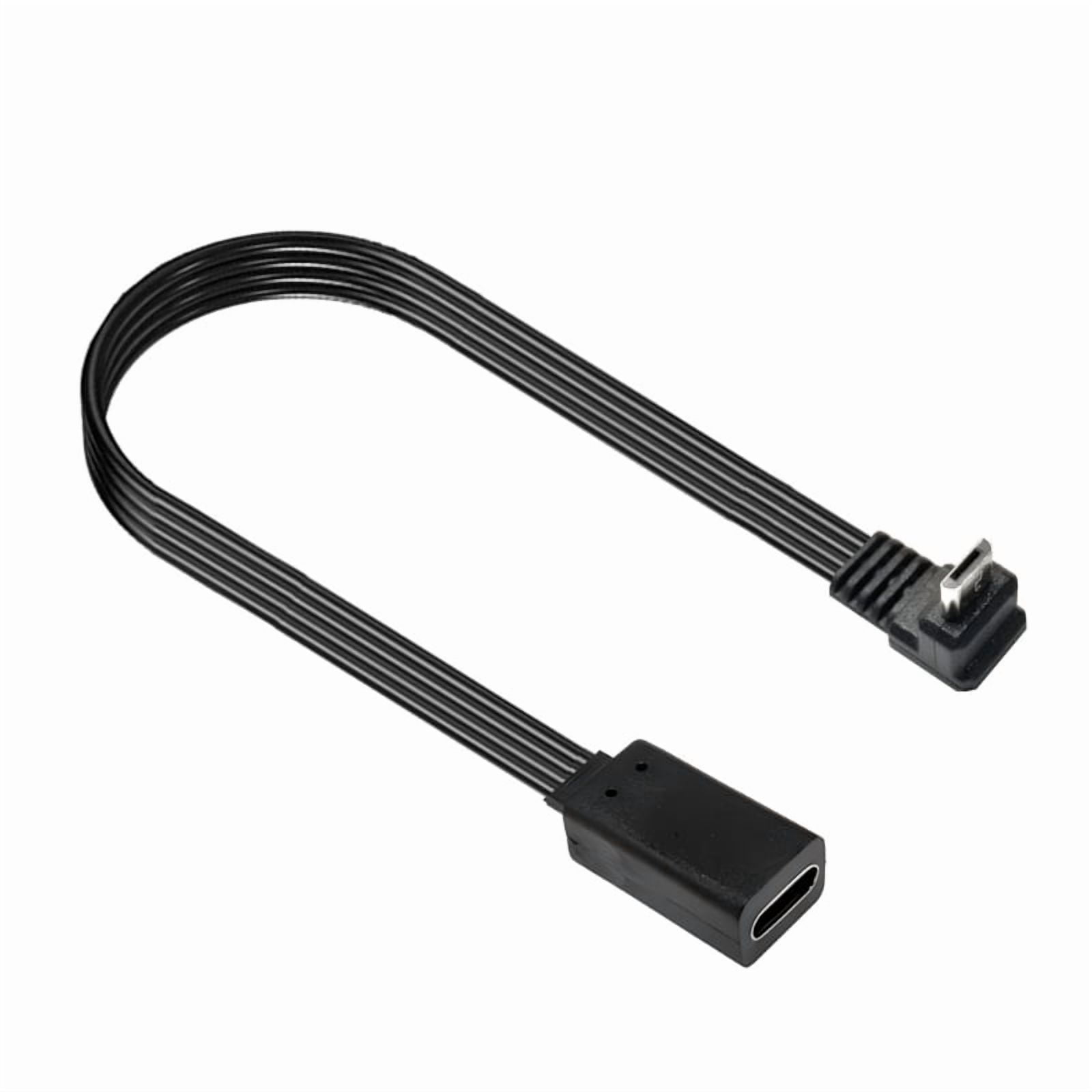 Flat USB C Female To Micro USB Male Adapter Cable 10W Charging 480Mbps ...