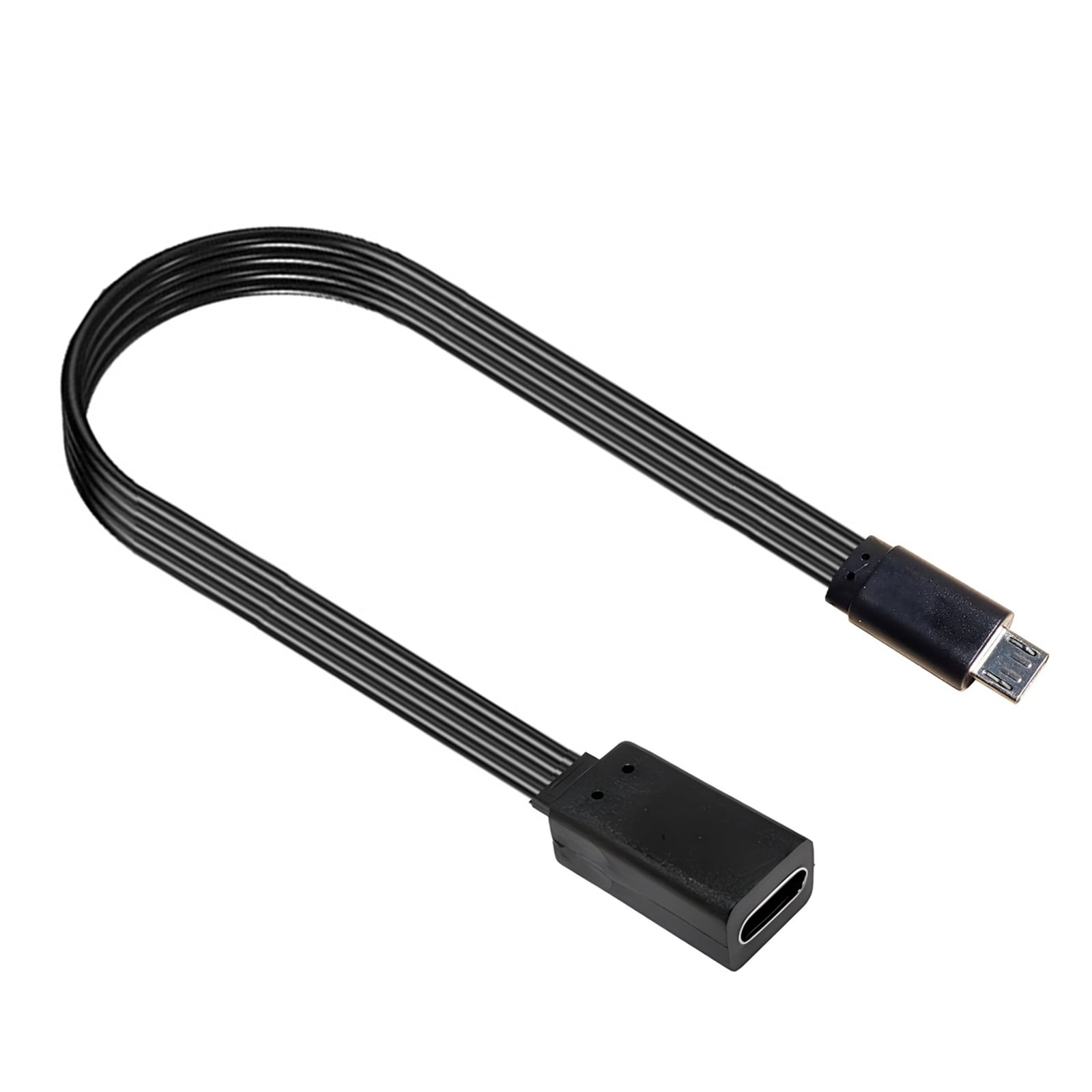 Flat USB C Female To Microed USB Male Adapter Cable 10W Charging ...