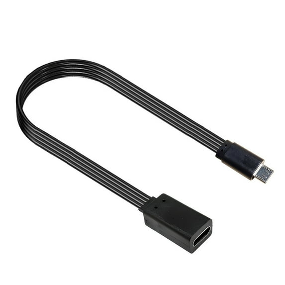 Flat USB C Female To Microed USB Male Adapter Cable 10W Charging ...