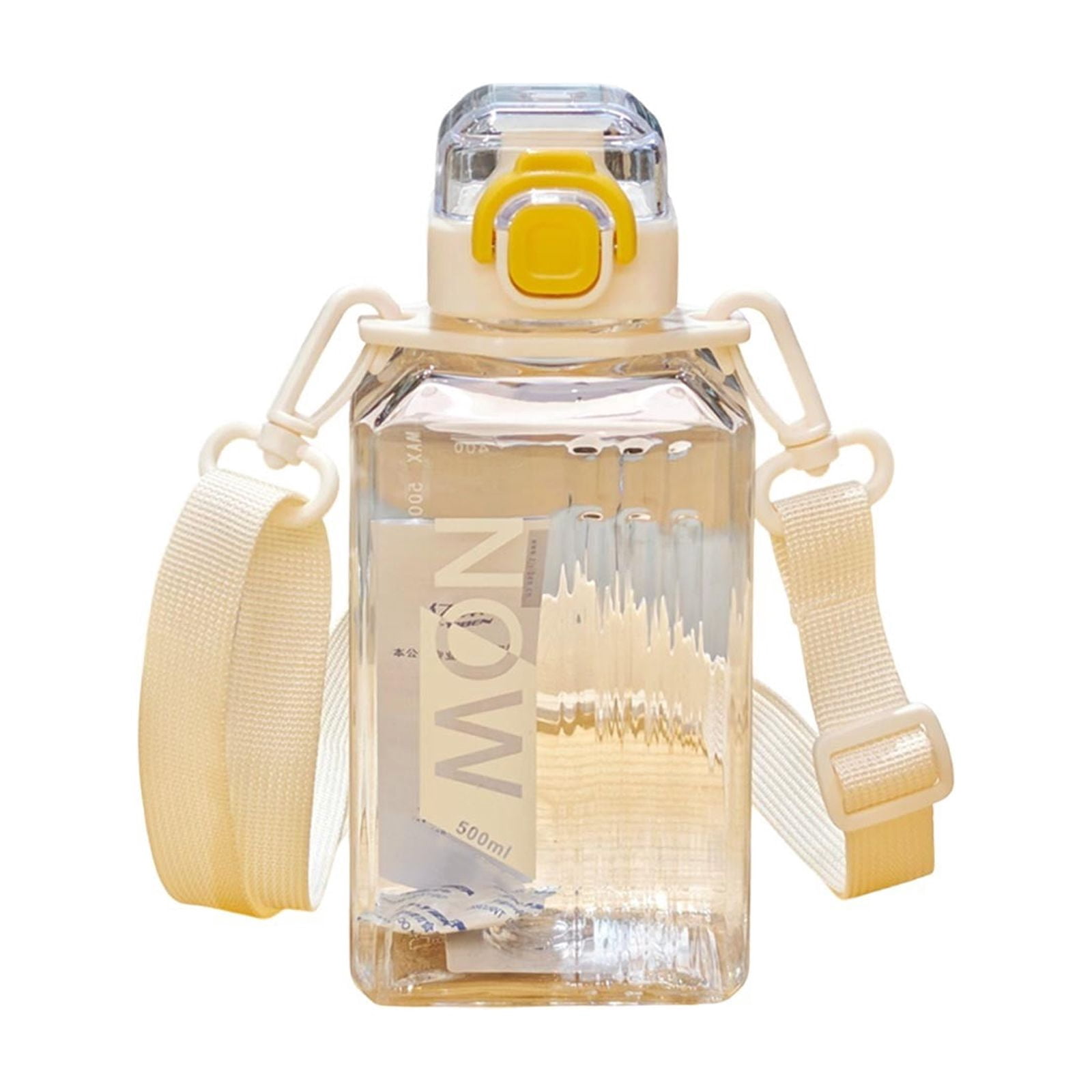 Flat Water Travel Flask Portable BPA Free Square Water Bottle Leakproof ...