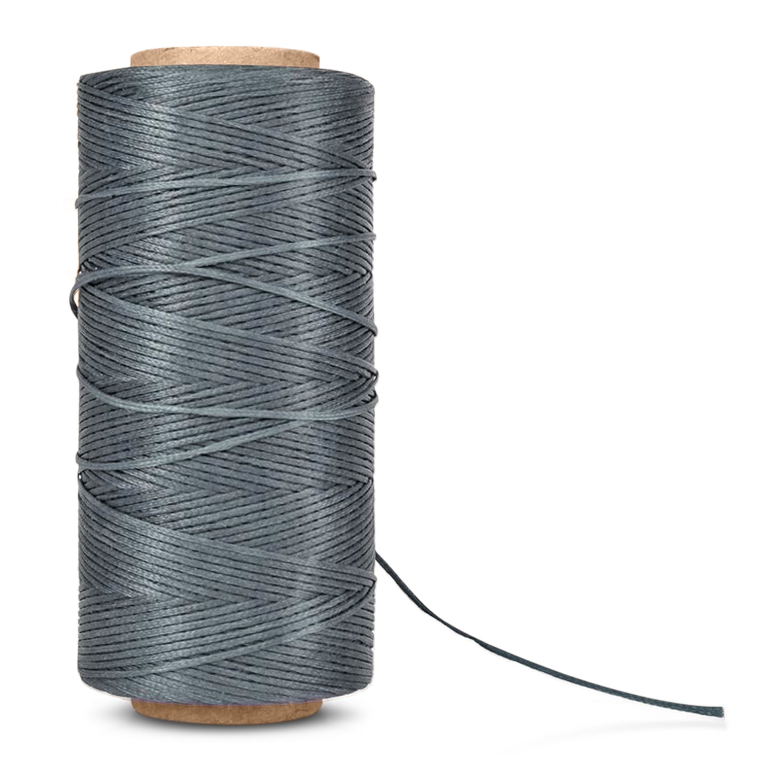 Flat Waxed Thread (Gray) - 284Yard 1mm 150D Wax String Cord Sewing ...