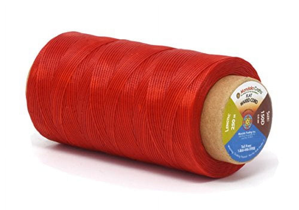 Flat Waxed Thread for Leather Sewing - Leather Thread Wax String ...