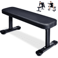 Flat Weight Bench, 2.4 Inch Thick Pad Workout Bench 660 LBS Bench Press ...